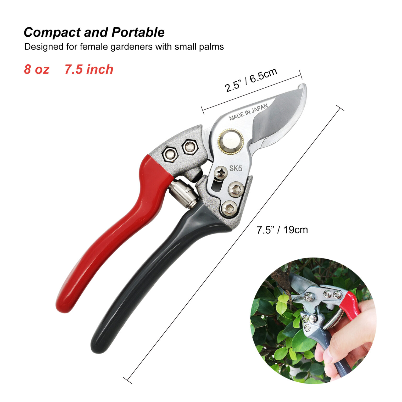 TONMA Pruning Shears [Made in Japan] Professional 7.5 Inch Premium ...